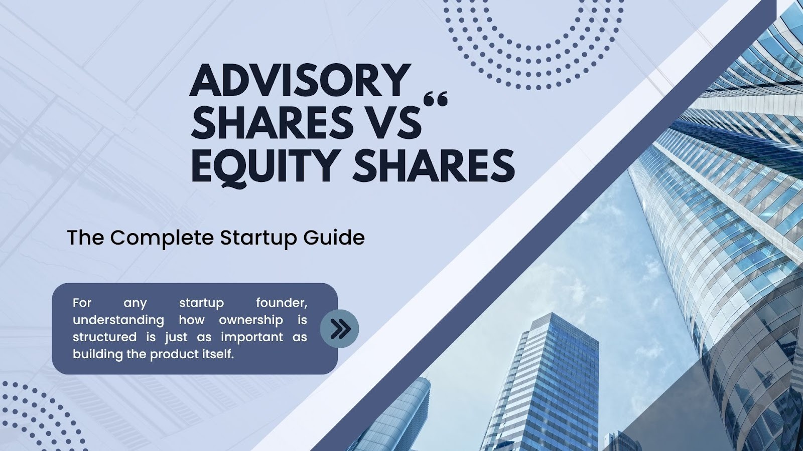 Advisory vs Equity Shares for Startups - Pitch Deck Insider
